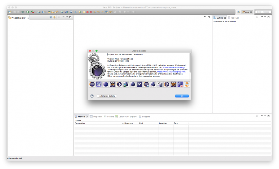 Eclipse go to Mars 4.5 Release oder wie wird Eclipse Mars auf dem Mac OS X installiert ...