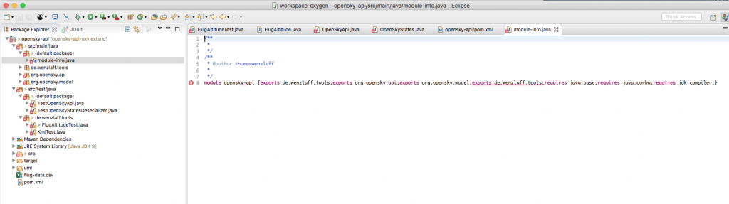 Java 9: Erste Modul Generierung modul-info.java mit Eclipse —> beta for Oxygen! – Wenzlaff.de ...