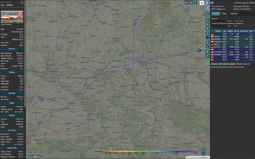 Minimal Hardware Raspberry Pi Zero W für Planespotting mit ADS-B decoder dump1090-fa per WLAN ...