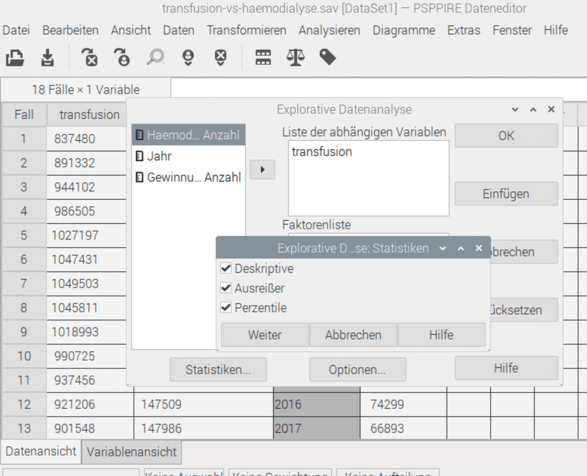 Interquartilsabstand (IQR oder IQA) mit PSPP berechnen (Teil 6) – Wenzlaff.de – Rund um die ...